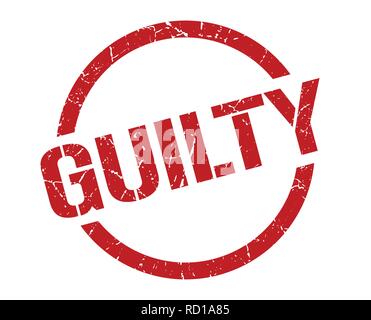 not guilty red round stamp Stock Vector Image & Art - Alamy