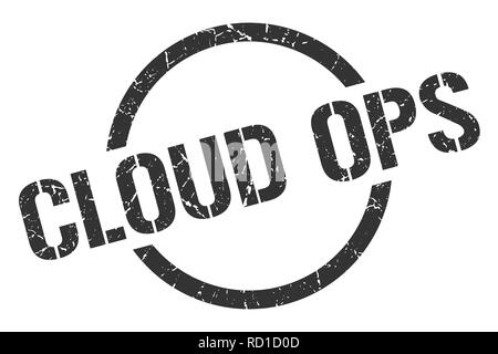 cloud ops stamp. cloud ops round isolated sign. cloud ops label set ...