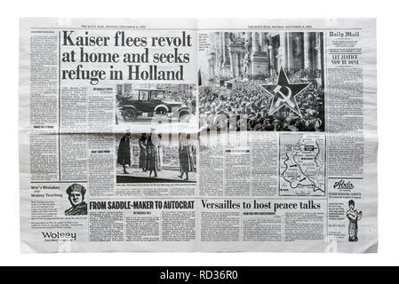 World War One - Kaiser Wilhelm II - Abdication. Kaiser Wilhelm II's ...