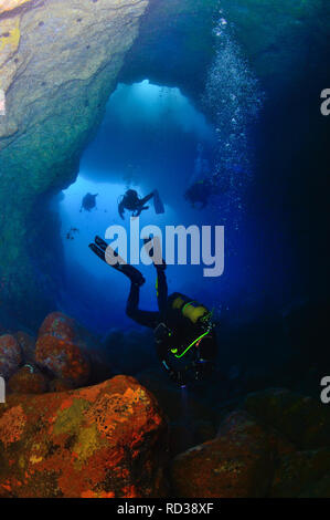Scuba Diving in Caverns in Tenerife - Canary Islands Stock Photo - Alamy