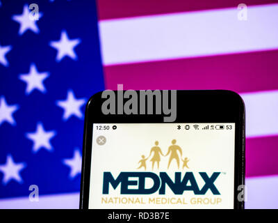 Mednax Company logo seen displayed on smart phone Stock Photo - Alamy