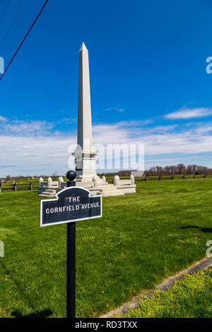 Sharpsburg, MD, USA - April 10, 2016: The monument that recognizes ...