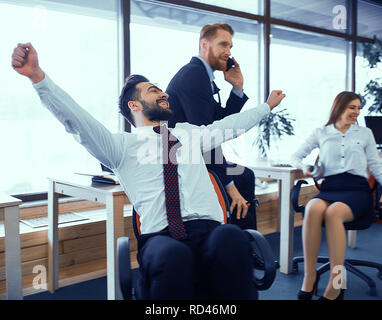 Fun moments of office workers Stock Photo - Alamy