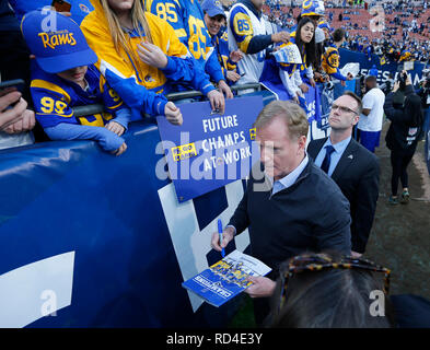 NFL Commissioner Roger Goodell signs autographs before an NFL football ...
