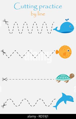 Dolphin in cartoon style, education game for the development of ...