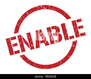 enable stamp. enable vintage red label. Sign Stock Vector Image & Art ...