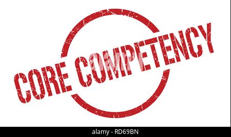 core competency stamp. core competency round isolated sign. core ...