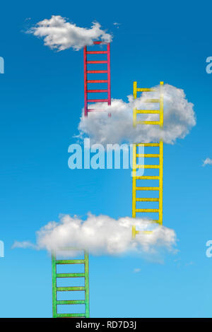 clouds, ladder, ladder of success, cloud, ladders Stock Photo - Alamy