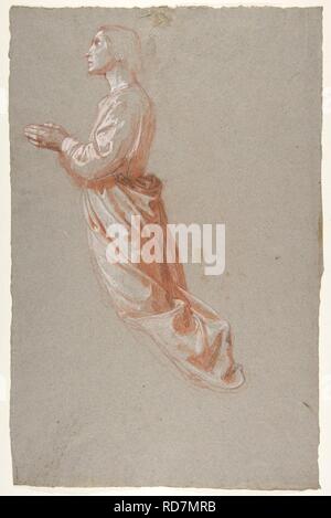 Angel (upper register; study for wall paintings in the Chapel of Saint ...