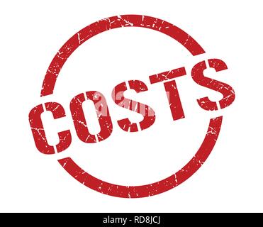 costs red round grunge vintage ribbon stamp Stock Vector Image & Art ...