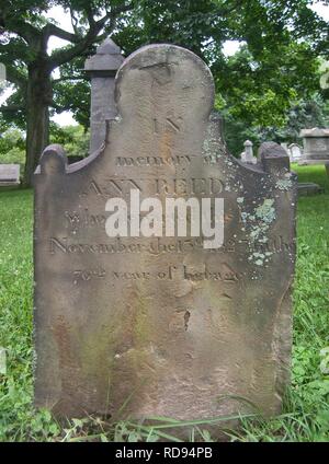 Ann Reed Tombstone, Oak Spring Cemetery, 2015 06 27, 01 Stock Photo - Alamy