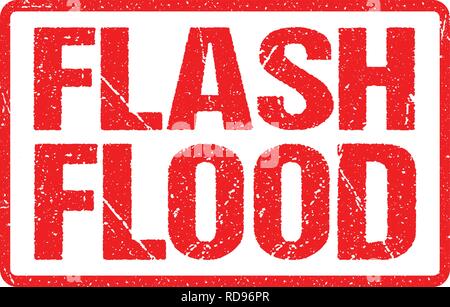 Flash Flood Warning, Warning Sign Red Banner, Flood Warning With ...