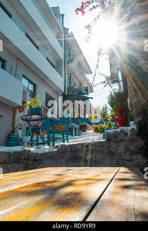 Bar street in Kos Town, Kos, Greece Stock Photo - Alamy