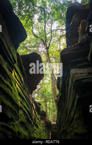 The famous Ledges at Ohio's only National Park, Cuyahoga Valley Stock ...