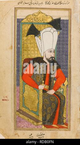 . Portrait of Mehmet IV, Sultan of the Ottoman Empire, with a scepter ...