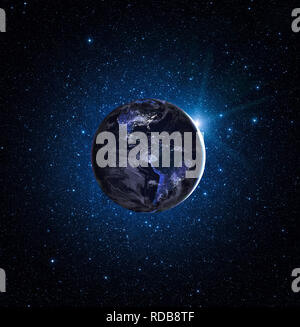 Planet Earth. Earth in the endless stellar space Stock Photo - Alamy