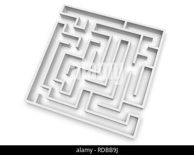 Maze game template for kids illustration Stock Photo - Alamy
