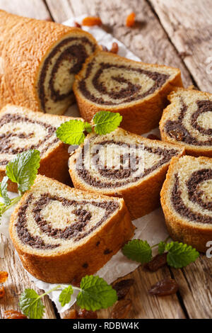 Christmas orange cake decorated with dried oranges on Christmas ...