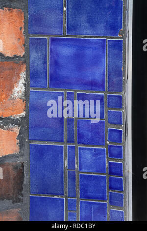 Various Shape of Blue Tiles Wall Background Stock Photo - Alamy