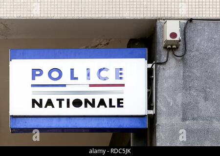 French national police officer in Paris France Stock Photo - Alamy