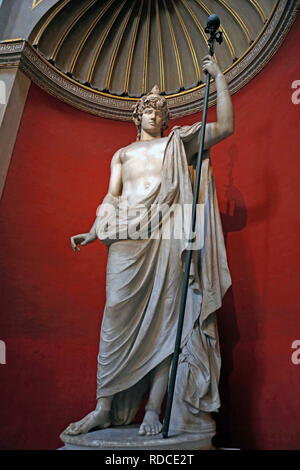 Colossal statue of Antinous as Dionysos-Osiris at Museo Pio-Clementino ...
