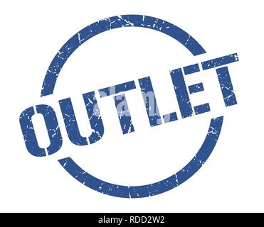 outlet blue round grunge stamp Stock Vector Image & Art - Alamy