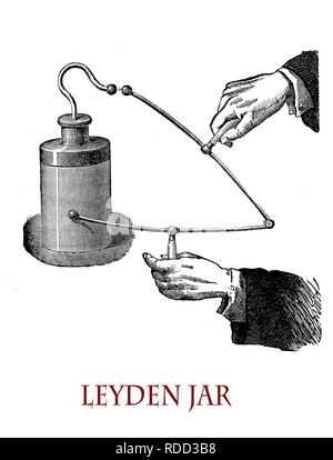 Engraving of the first static electricity generator, designed by German ...