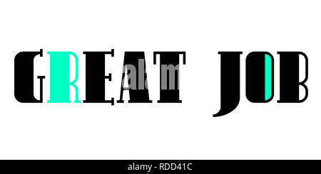 Great job / great work compliment illustration Stock Photo - Alamy