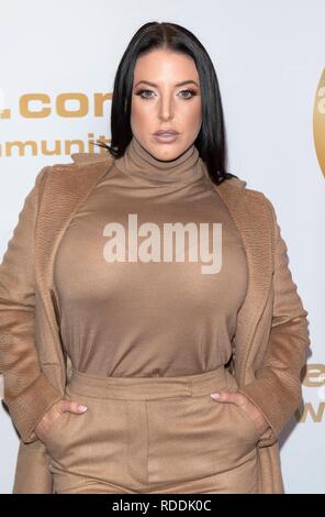 Adult film actress Angela White attends the XBIZ Awards at Hotel Westin Bonaventure in Los ...