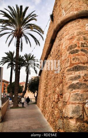 Santa Pola, Alicante, Spain- January 16, 2019: Fortress castle of the ...