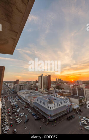 A sunset seen over Bulawayo CBD, Zimbabwe Stock Photo - Alamy