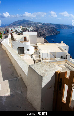 Look at coast of Oia in Santorini Stock Photo - Alamy