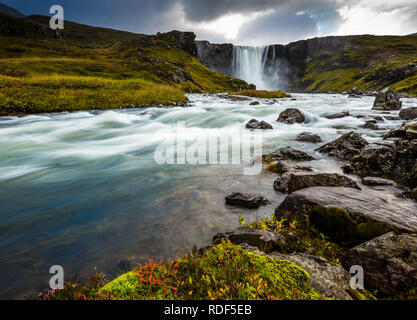 Gufufoss Wasserfall nahe Seydisfjördur in Island Stock Photo - Alamy