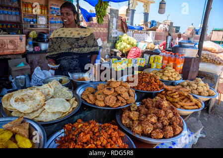 Street food stall at Kanyakumari (Cape Comorin), Tamil Nadu, India ...