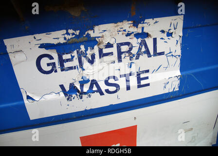 General Waste Sign, Portsmouth, UK Stock Photo - Alamy