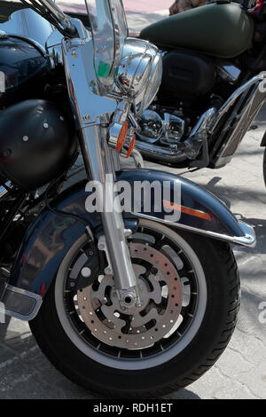 Classic motorcycle front side view Stock Photo - Alamy