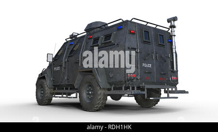 Armored SUV truck, bulletproof police vehicle, law enforcement car ...