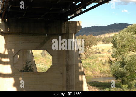 Tharwa Bridge over the Murrumbidgee River, 1894 O'Hanlon Stock Photo ...