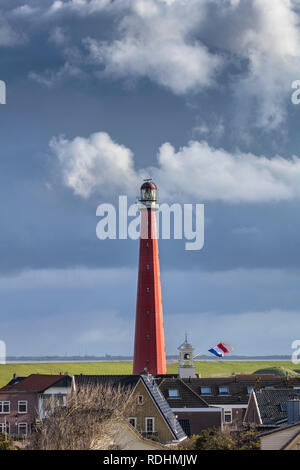 Lighthouse called Lange Jaap. Den Helder, The Netherlands Stock Photo ...