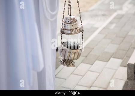 Incense during outdoors Mass celebration Stock Photo - Alamy