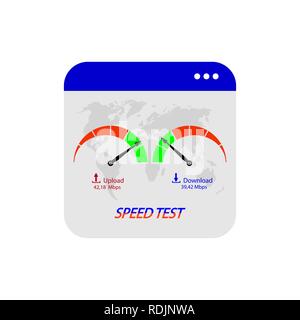 Test the speed of reception and transmission of data Stock Vector Image ...