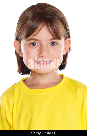 Child girl portrait isolated on white background Stock Photo - Alamy