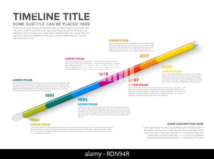 Vector diagonal Infographic Company Milestones Timeline Template with ...