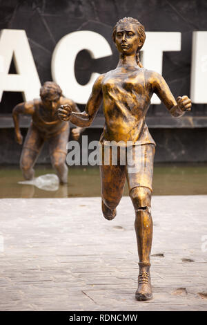 Statues in a green park ath the middle of Lima in Peru Stock Photo - Alamy