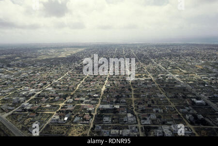 12th October 1993 Aerial view of a United nations base on the outskirts ...