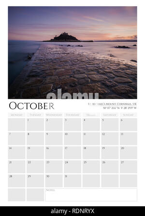 Design calendar month october 2019. Save money calendar 2019. Calendar ...