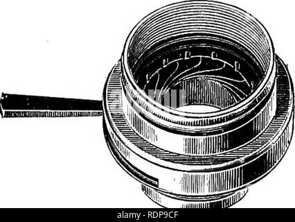 Nosepiece of a microscope with objectives Stock Photo - Alamy