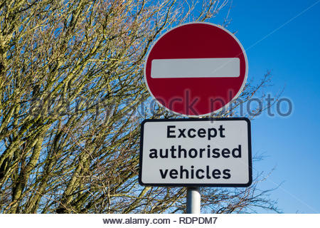 a uk no access restriction restricted park parking warning sign signs ...