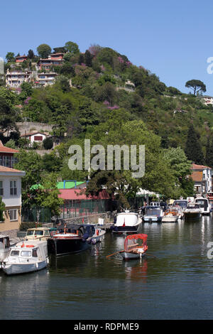 Goksu river at anatolian fortress(anadolu hisari) area in bosphorus ...