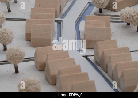 Garden City Development Plan Model Stock Photo - Alamy